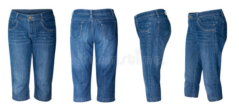 Set of Empty Blank Jeans Pants Stock Image - Image of white, wear ...