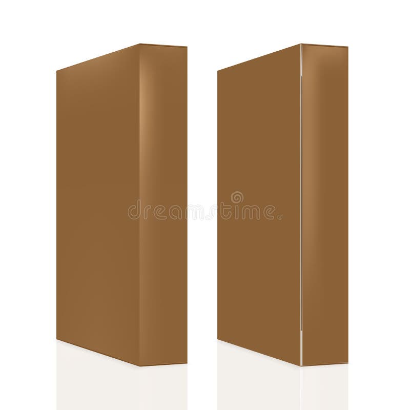 SET of Empty Brown Thin Packaging Box Stock Vector - Illustration of ...