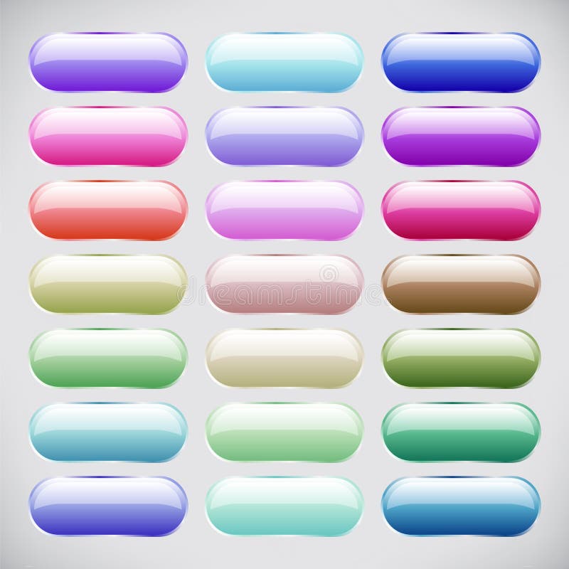 Set empty buttons stock vector. Illustration of graphic - 62440624