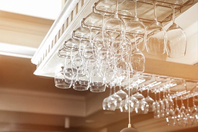 Racks with Clean Clothes after Dry-cleaning Stock Image - Image of ...