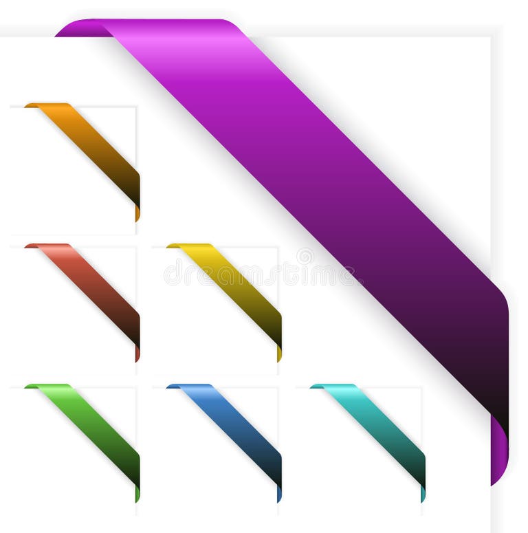 Colorful Corner Ribbons Set Stock Illustrations – 652 Colorful Corner ...