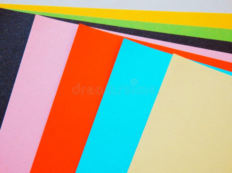Set of Empty Colorful Papers Stock Photo - Image of colorful, green ...