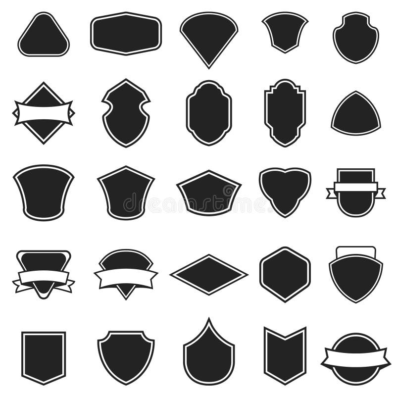 Set of the Empty Emblems with Wings. Design Elements for Logo, Stock ...