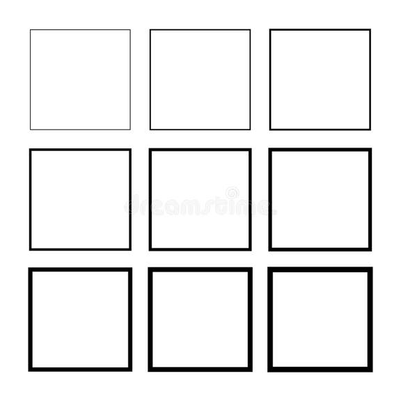 Black Rectangle Border Outline Stock Illustrations – 6,403 Black ...