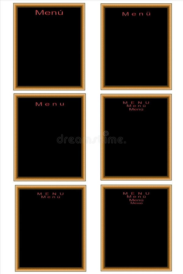 Empty menu board cutout stock image. Image of empty, square - 5496997
