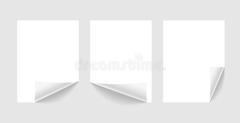 Set of Empty Paper Fold Border Tempalte Design Stock Vector ...