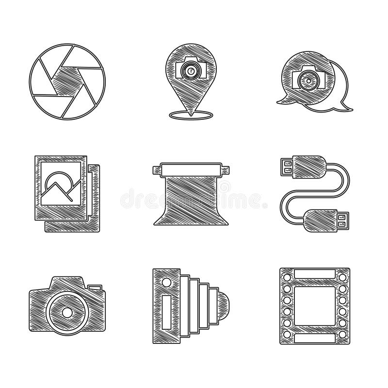 Set Empty Photo Studio, Photo Camera, Camera Roll Cartridge, USB Cable ...