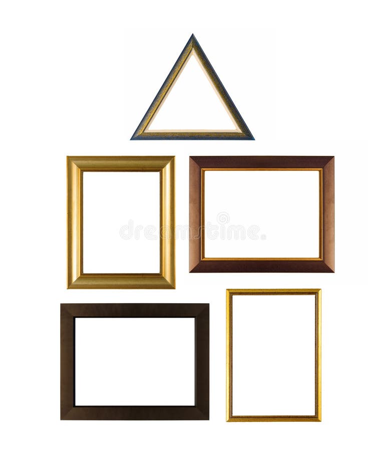Set of Empty Picture Frames Stock Image - Image of contemporary ...