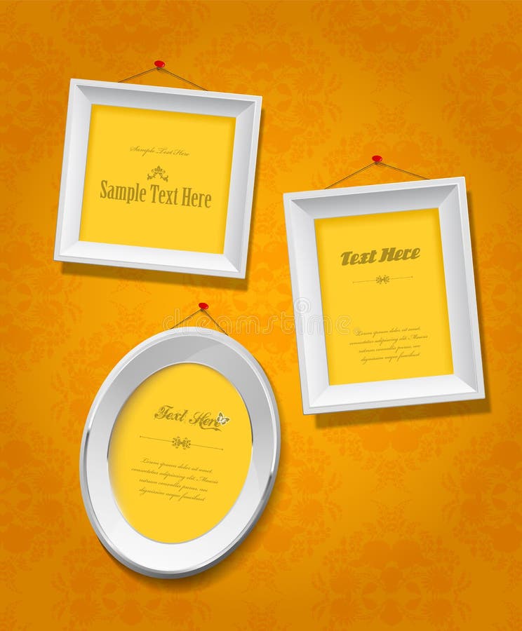 Set of Empty Picture Frames for Your Own Image or Text. Stock Vector ...