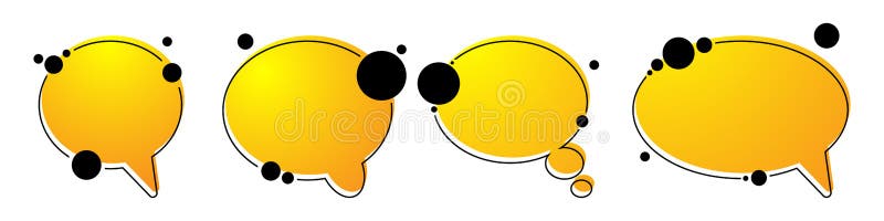 Empty Sign Speech Bubble. Modern Yellow Sign Vector Illustration ...