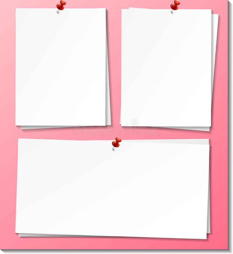 Set of Empty Sticky Note Paper Template Stock Vector - Illustration of ...