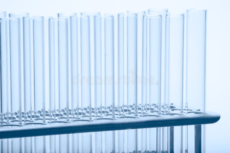 Set of Empty Test Lab Tubes on Stand Stock Photo - Image of instrument ...