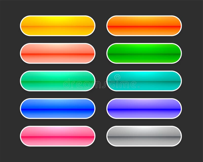 Set of Empty Web App Button Icons for Various Use Stock Vector ... Set of Empty Web App Button Icons for Various Use Stock Vector ...