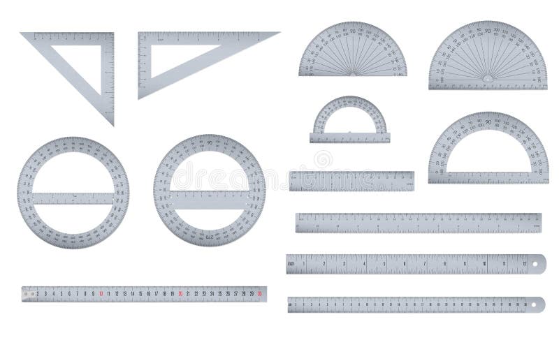 Set of Engineer or Architect Aluminium Drafting Rulers Stock Vector ...