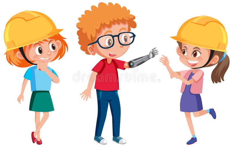Set of engineer kids stock vector. Illustration of controlling - 243584315