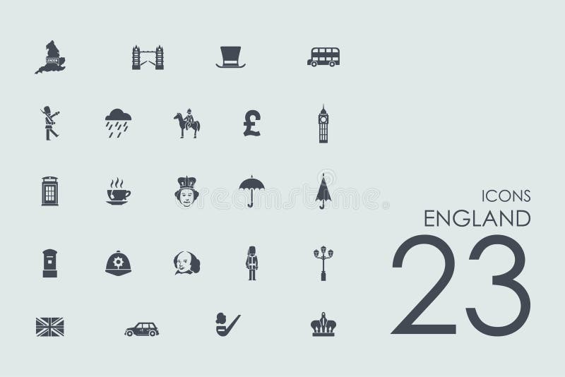 Set of England icons stock vector. Illustration of icon - 63532579