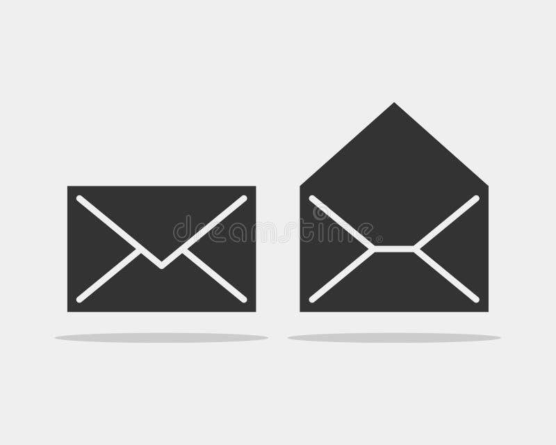 Set Envelop Icons Letter. Envelope Icon Vector Template. Mail Symbol ...