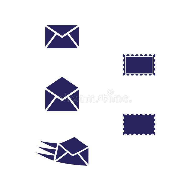 Envelope 2 stock vector. Illustration of flat, stamp - 280533699