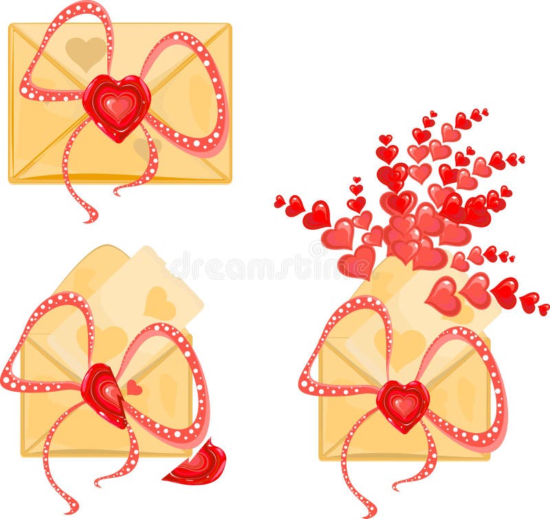 Set of envelopes stock vector. Illustration of card, felt - 36997409