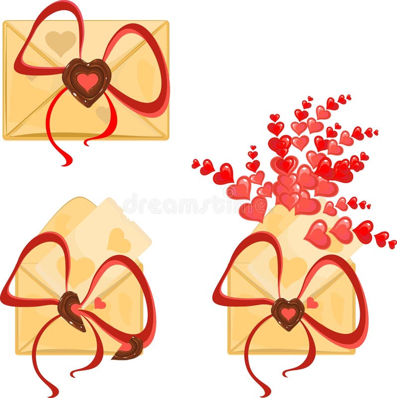 Set of envelopes stock vector. Illustration of gift, felt - 36997524