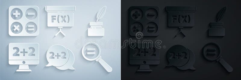 Set Equation Solution, Feather and Inkwell, Calculation, Chalkboard and ...