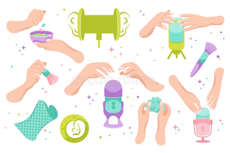 Set Equipment for Making Asmr Content. Asmr Content Creating Blogging ...