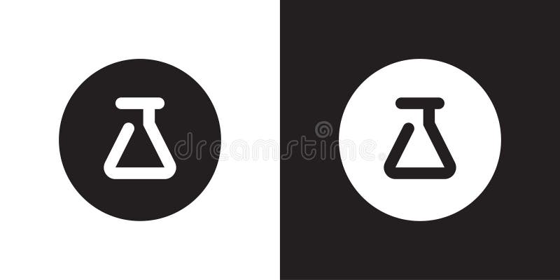 Set of Erlenmeyer Flask Logo, Lab Icon Design, Laboratory Logo Vector ...