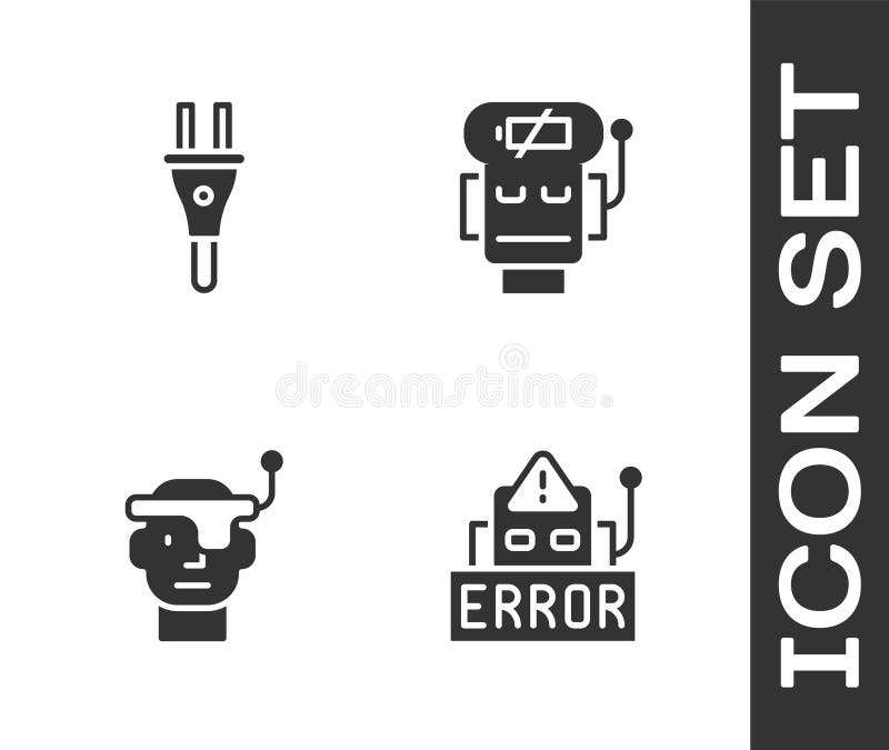 Set Error in Robot, Electric Plug, Smart Glasses and Robot Low Battery ...