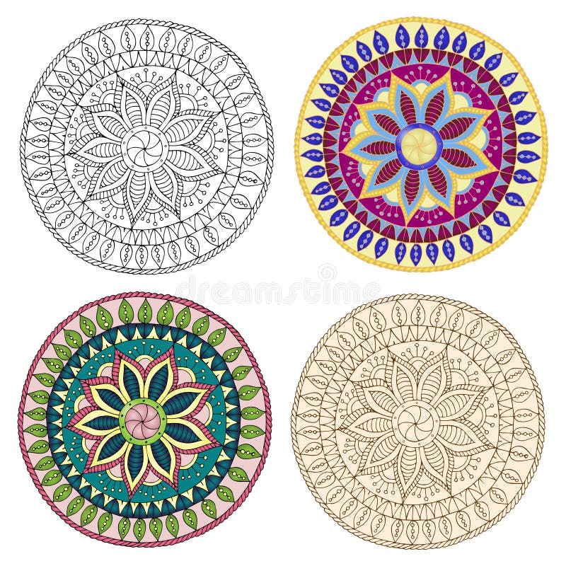 Set of Ethnic Design Elements. Stock Vector - Illustration of antique ...
