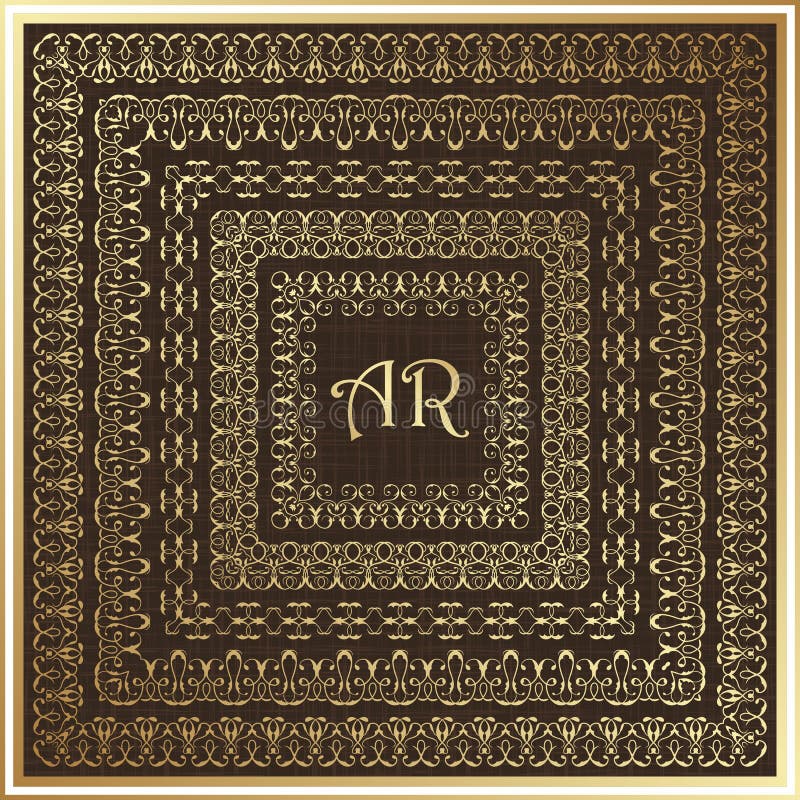 Set of ethnic frames stock vector. Illustration of classic - 130542745