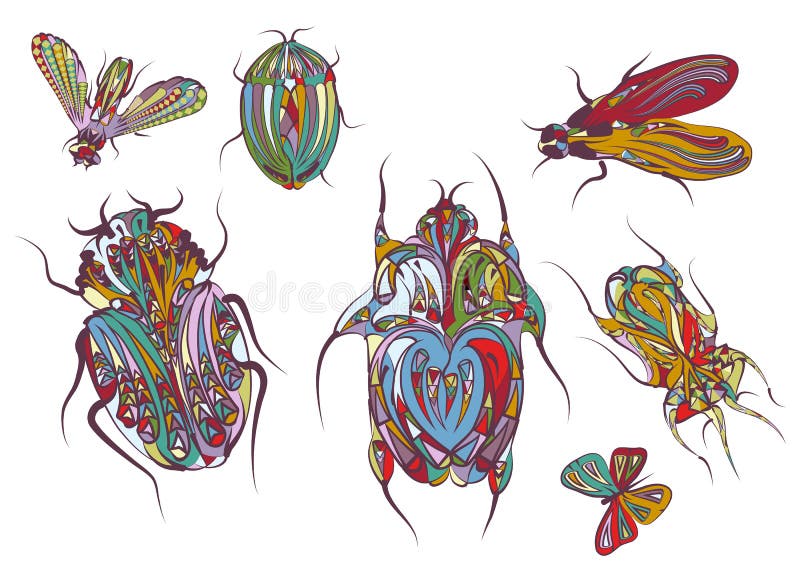 Tribal Insects Stock Illustrations – 260 Tribal Insects Stock ...