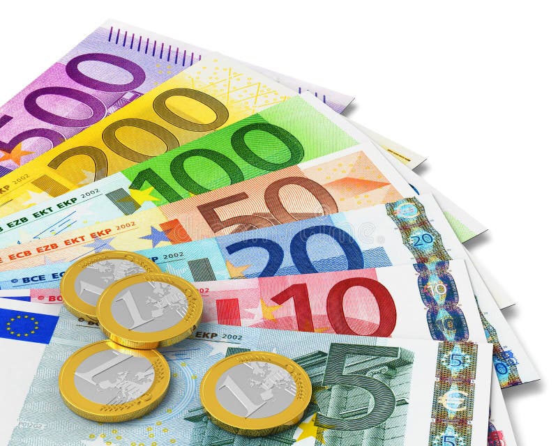 Euro banknotes stock illustration. Illustration of graphic - 76136189