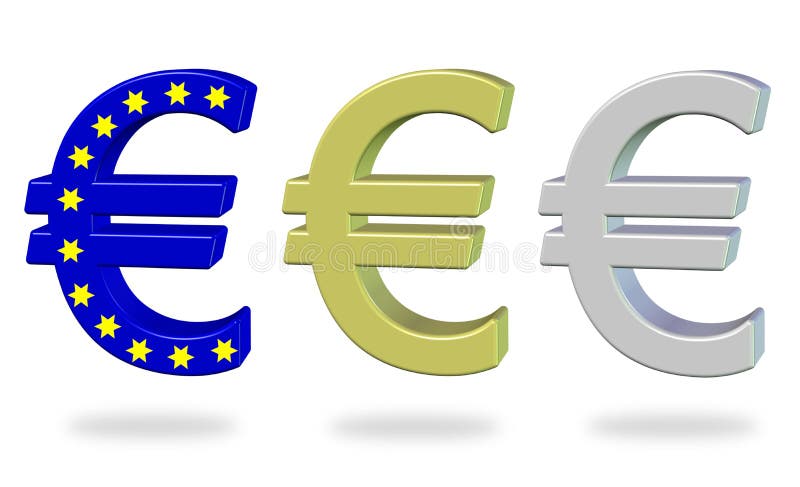Set Euro symbols stock illustration. Illustration of cash - 156321894