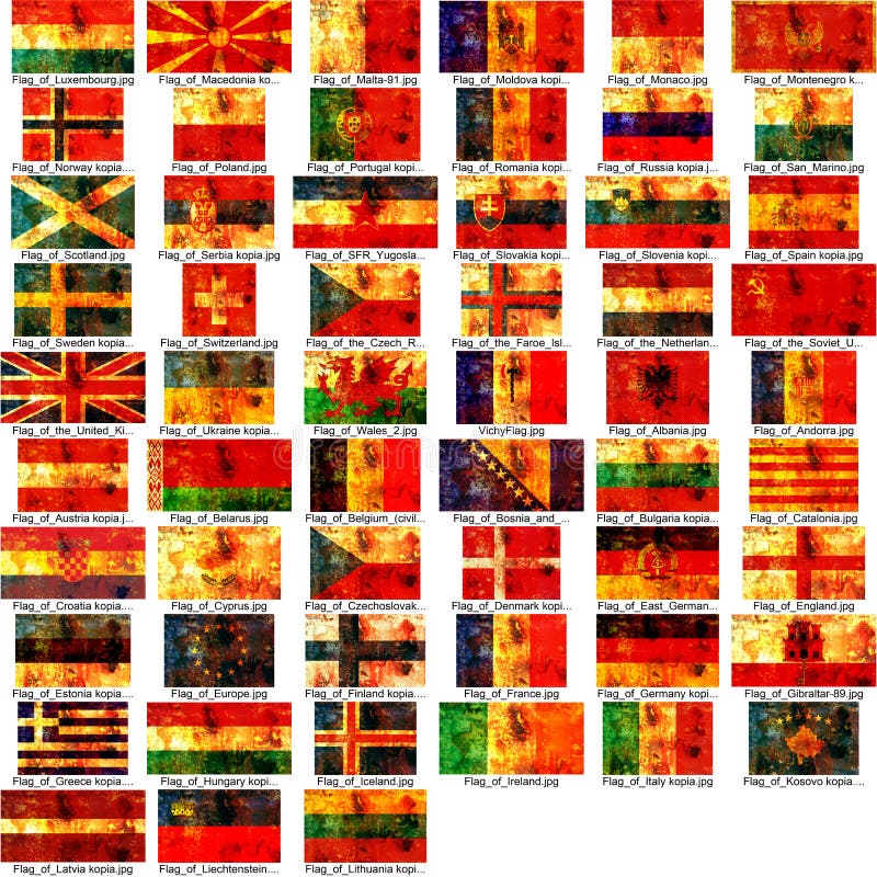 Set of european flags stock photo. Image of europe, czech - 14840646
