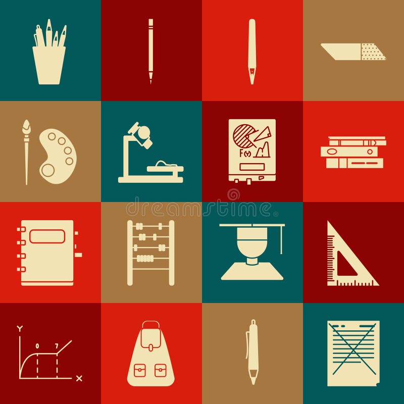 Set Exam Paper with Incorrect Answers Survey, Triangular Ruler, Office ...