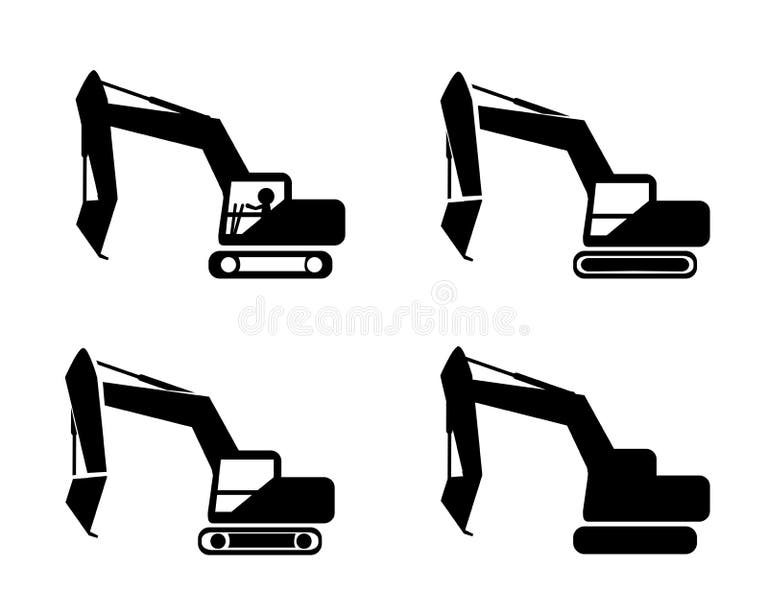 Track Hoe Silhouette Stock Illustrations – 43 Track Hoe Silhouette ...