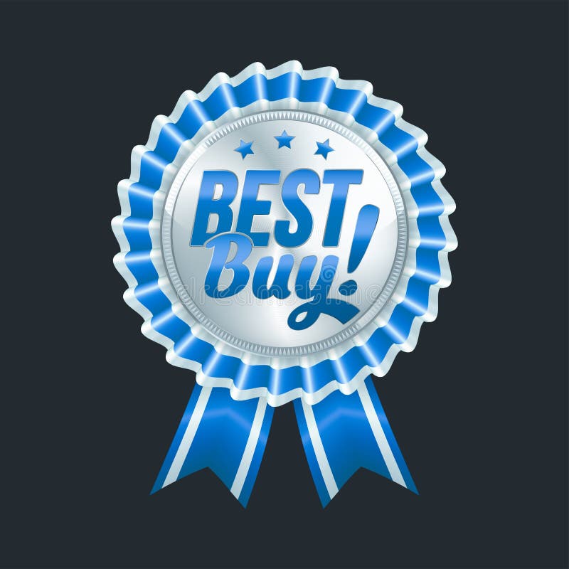 Set of Excellent Quality Blue Badges with Silver Border Stock Vector ...