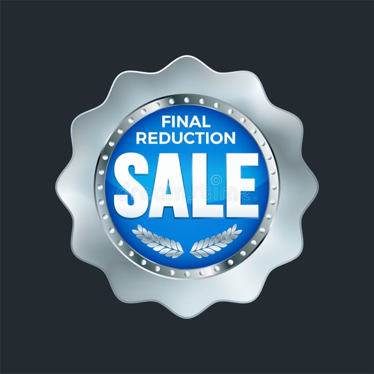 Set of Excellent Quality Blue Badges with Silver Border Stock Vector ...