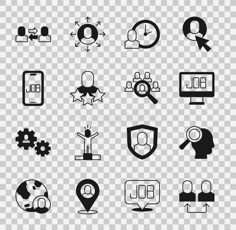 Set Exchange Work, Magnifying Glass for Search Job, Search, Work Time ...