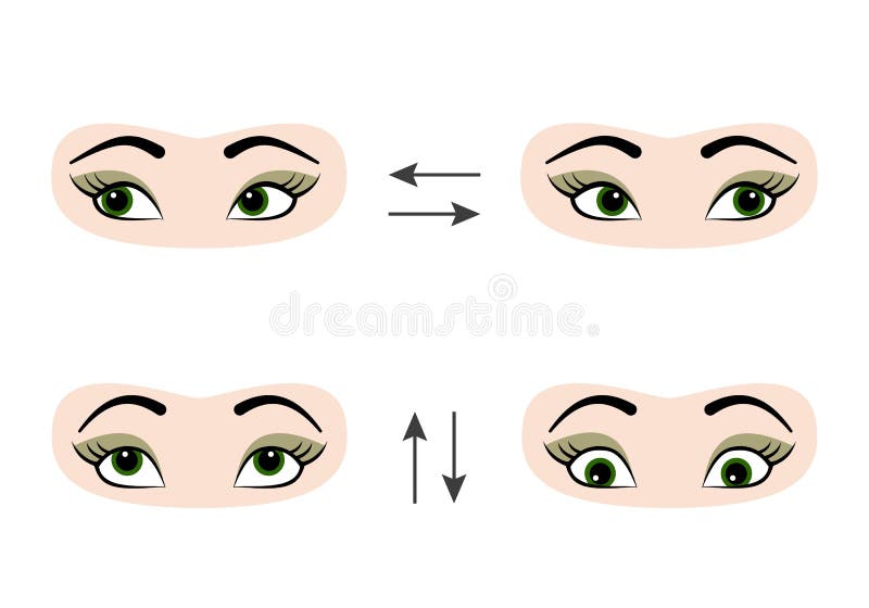 Set of Exercises for the Prevention and Improvement for Eyes Stock ...