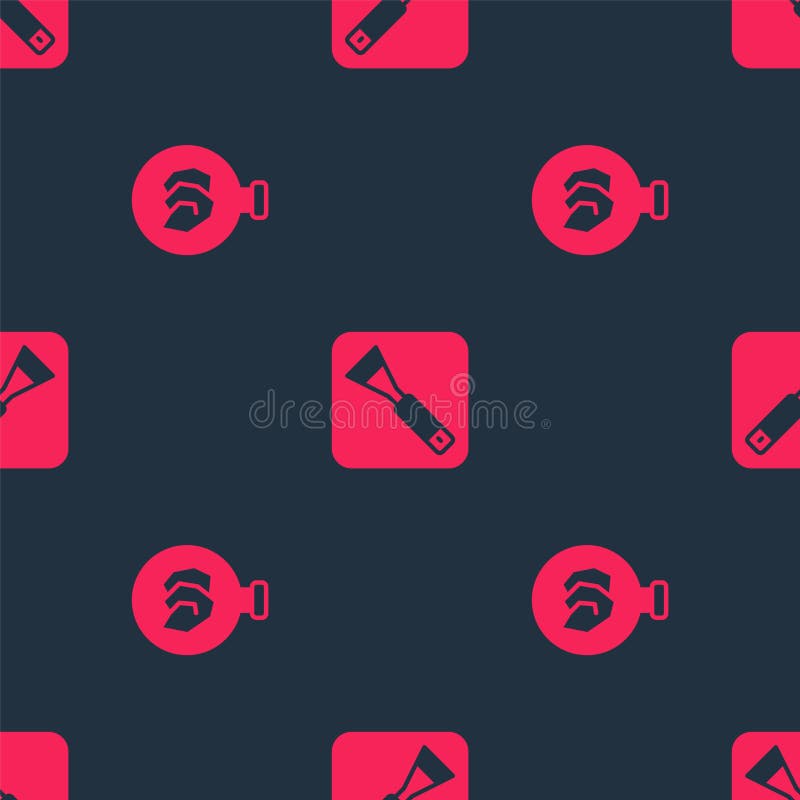 Set Exhibition with Minerals, Rocks and Paint Brush on Seamless Pattern ...