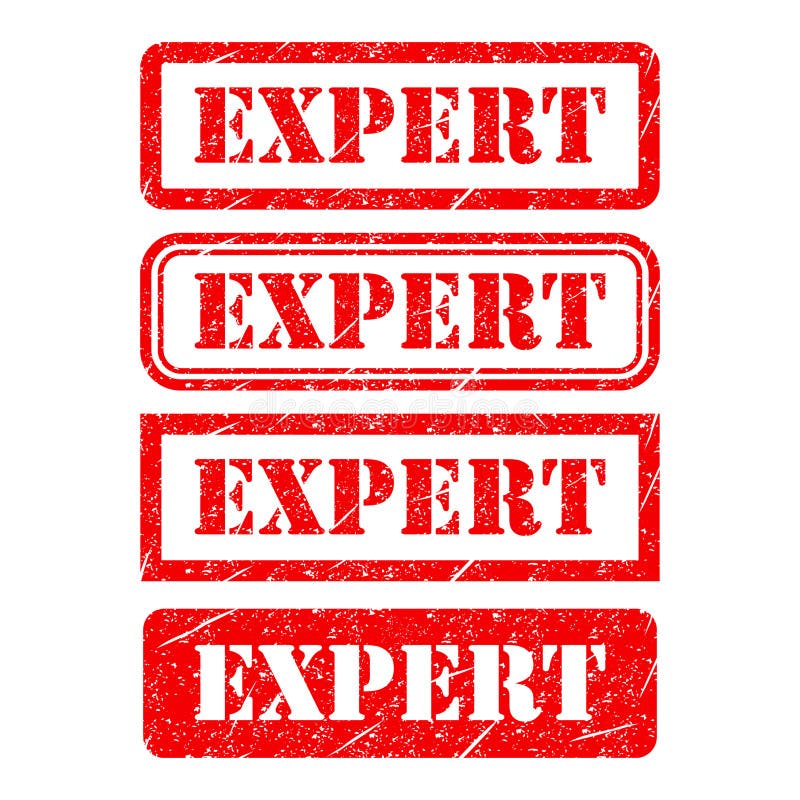 Set of Expert Stamp Symbol, Label Sticker Sign Button, Text Banner ...
