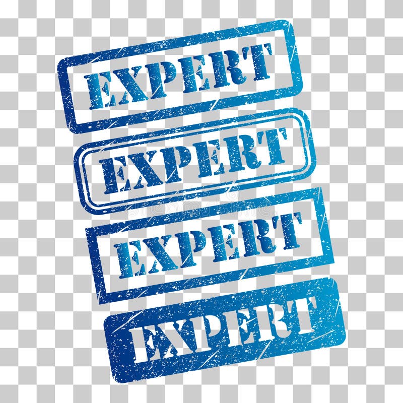 Set of Expert Stamp Symbol, Label Sticker Sign Button, Text Banner ...