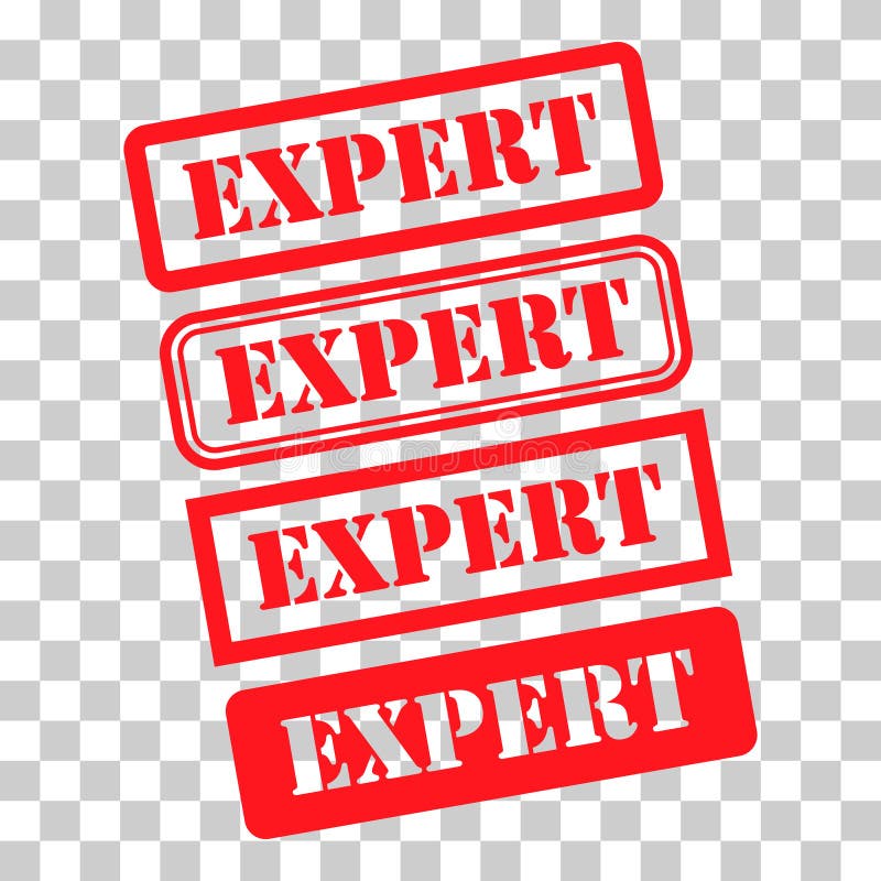 Set of Expert Stamp Symbol, Label Sticker Sign Button, Text Banner ...