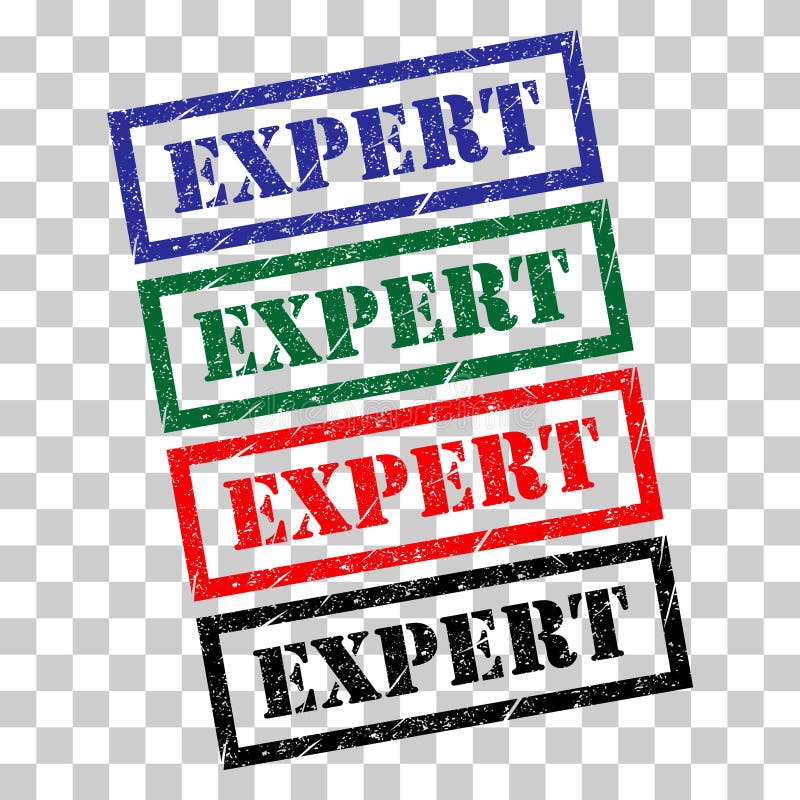 Set of Expert Stamp Symbol, Label Sticker Sign Button, Text Banner ...