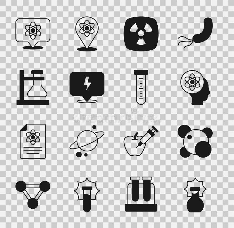 Set Explosion in the Flask, Molecule, Atom, Radioactive, Lightning Bolt ...
