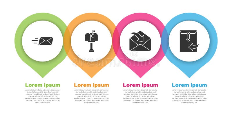 Set Express Envelope, Mail Box, Envelope and Envelope. Business ...