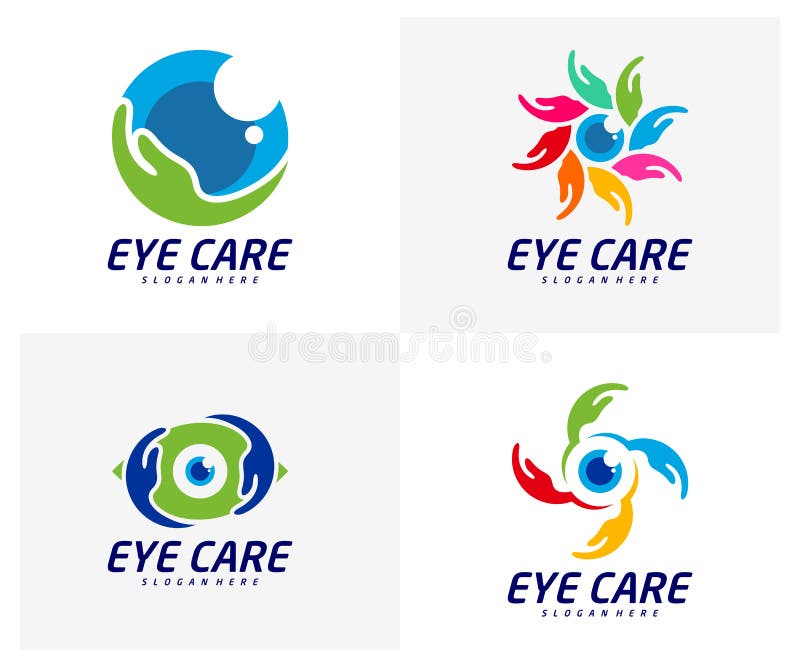 Set of Eye Care Logo Design Vector Template, Creative Eye Logo Concept ...