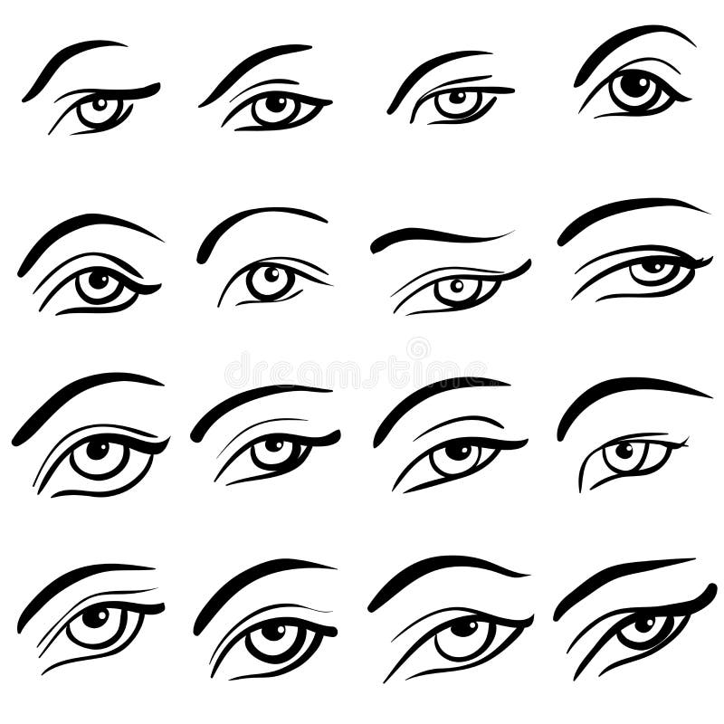 Character Eye Different Designs Stock Illustrations – 176 Character Eye ...
