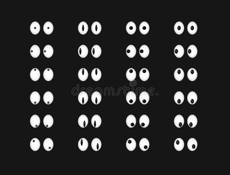 Set of eye emoticon vector stock vector. Illustration of vision - 81345844